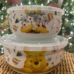 Disney | Dining | Pooh Bear Disney Food Containers Glass Food Storage ...